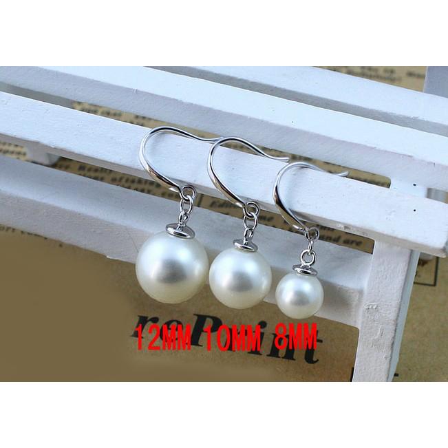 ピアス レディース パールピアス パール フック 結婚式 卒業式 8mm 10mm ロング シルバー925 両耳2個セットピアス アレルギー ...