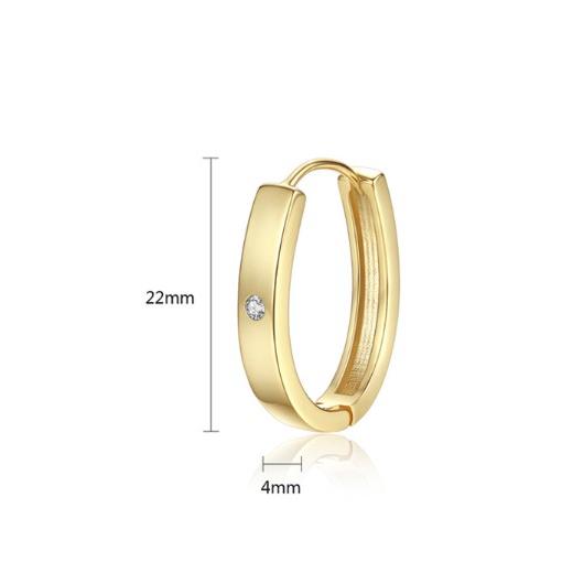 ピアス レディース フープピアス ループピアス CZダイヤモンド シルバー925 楕円 18KGP リング 両耳2個セットピアス アレルギー対応 18金 アクセサリー : アンジェラネット ...