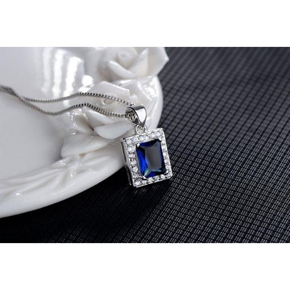 ネックレス レディース 四角 レッド ペンダント CZダイヤモンド 赤色 シルバー925 長方形 送料無料 アンジェラ : アンジェラネットピアス - 通販 - Yahoo!ショッピング