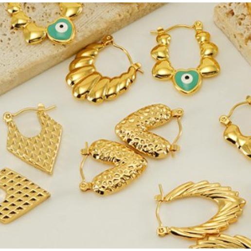 ピアス レディース フープピアス ハート リングピアス つけっぱなし 18K サージカルステンレス 両耳2個セット アレルギー対応 18金 ...