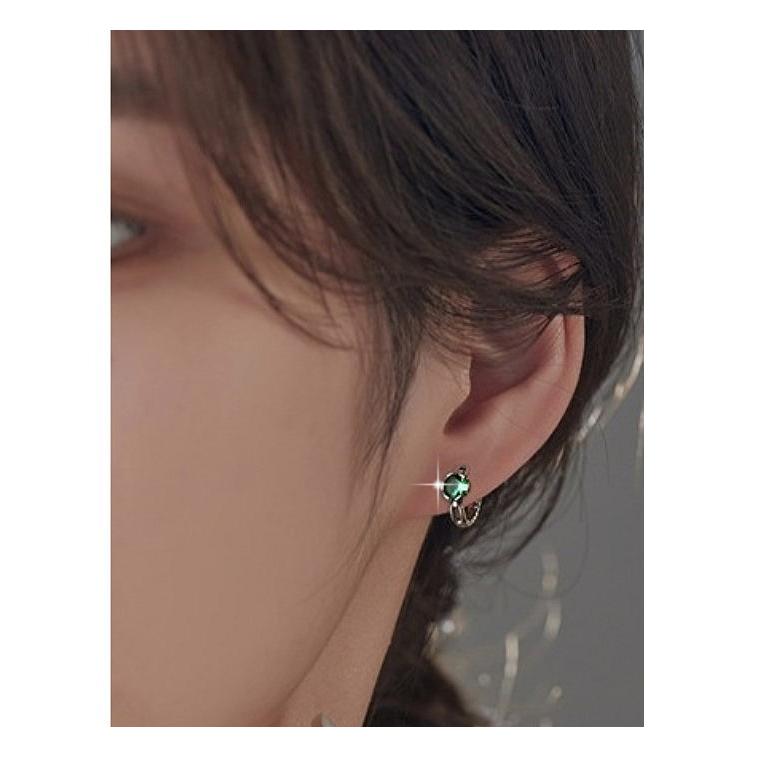 フープピアス レディース エメラルドグリーン アレルギー対応 シルバー925 ベルサイユピアス つけっぱなし : ハナエネット - 通販 - Yahoo!ショッピング