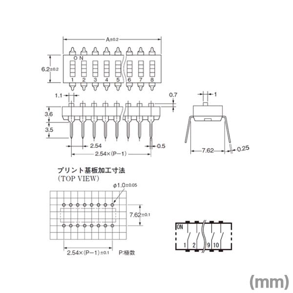 オムロン オムロン(OMRON) A6T-1104 形A6T超薄型 スライド ディップスイッチ 凸タイプ1極 (橙) (シールテープ付) NN : ANGEL HAM SHOP JAPAN ...