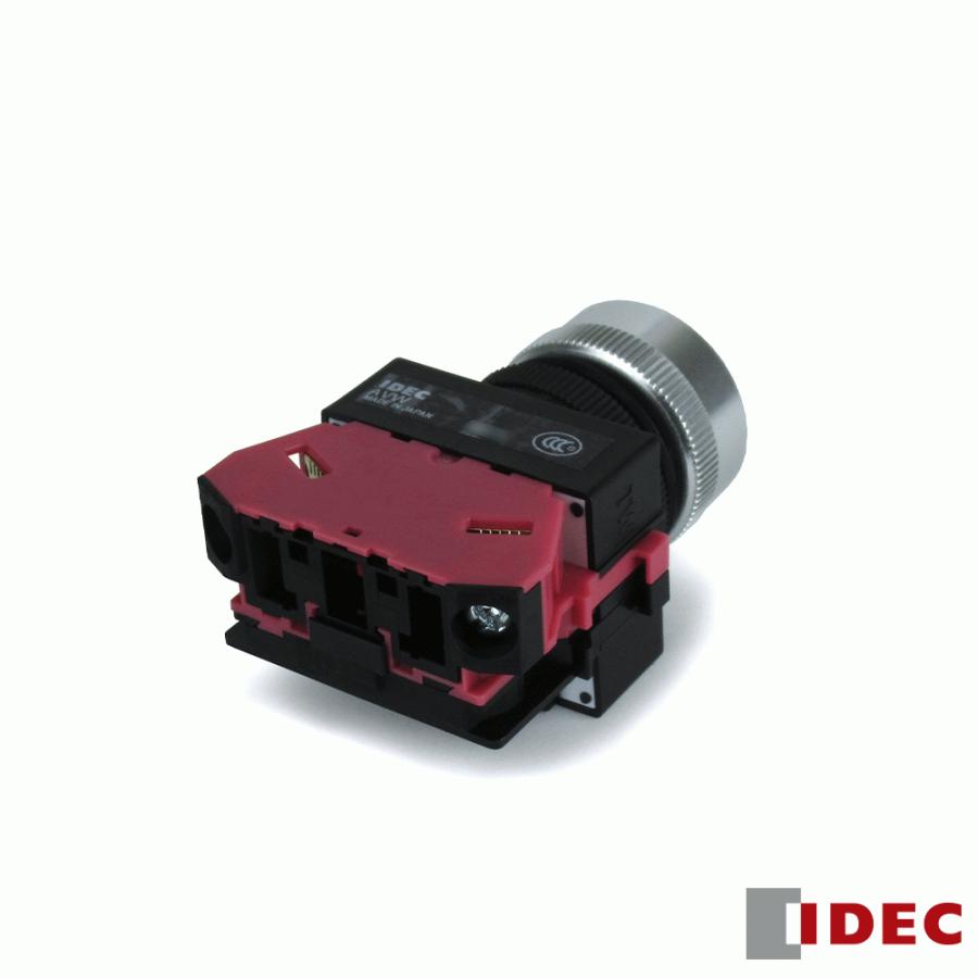 IDEC(アイデック/和泉電機) AVW401R TW シリーズ 押ボタンスイッチ (大形プッシュロックターンリセット形)(赤) NN ...