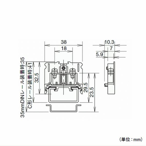 IDEC(アイデック/和泉電機) BN100W 端子台 レール取付用 ねじ締め形 132Aタイプ NN : ANGEL HAM SHOP ...
