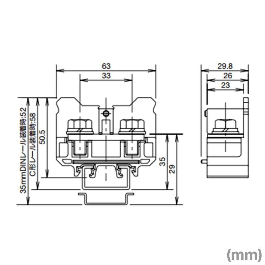 IDEC(アイデック/和泉電機) BN100W 端子台 レール取付用 ねじ締め形 132Aタイプ NN : ANGEL HAM SHOP ...