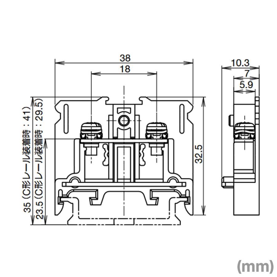 IDEC(アイデック/和泉電機) BN10W 端子台 セルフアップ形 一般形 16Aタイプ NN : ANGEL HAM SHOP JAPAN ...