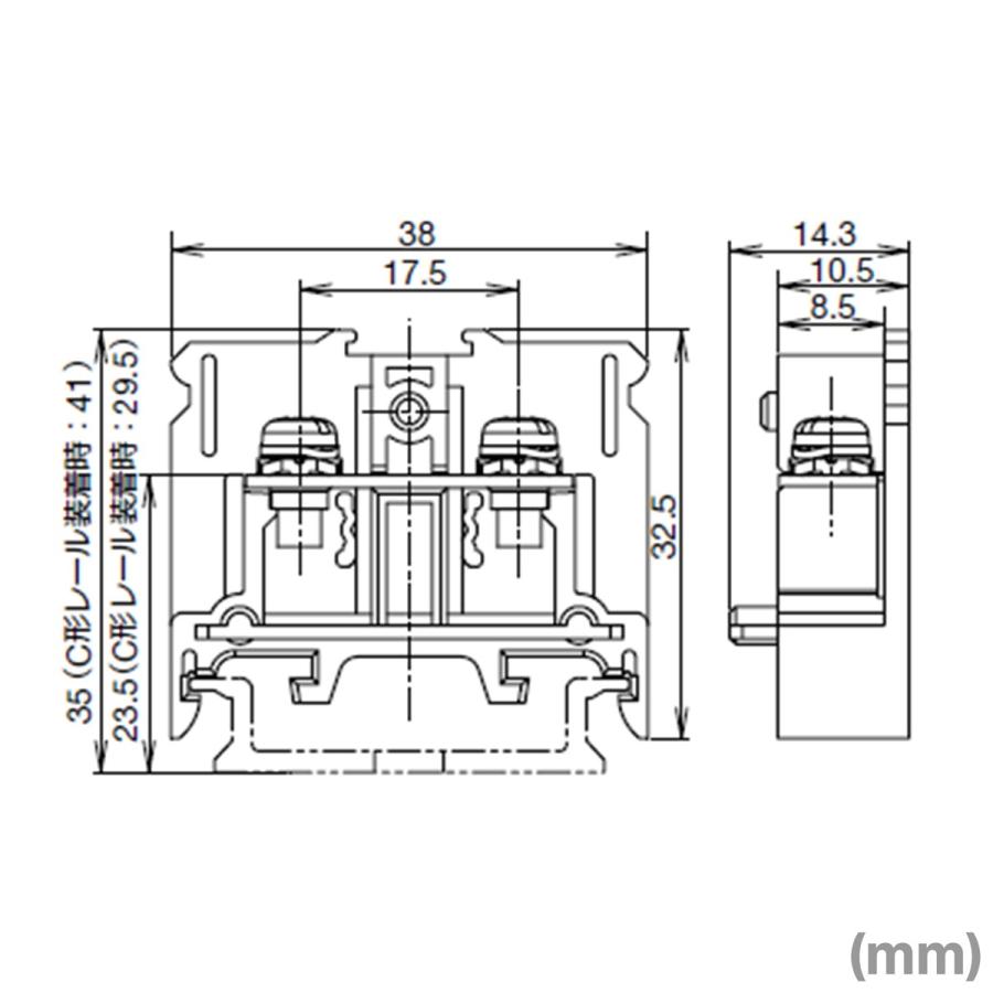 IDEC(アイデック/和泉電機) BN15LWT ターミナルブロック セルフアップ形 30A NN : ANGEL HAM SHOP ...