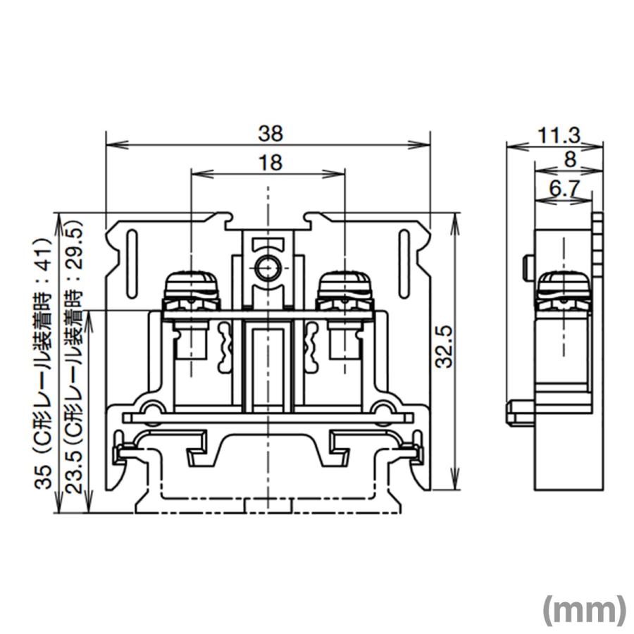 IDEC (アイデック/和泉電機) BN15MW 10個入 BNW・BNHWシリーズターミナルブロック 一般形 セルフアップ形 16A NN ...
