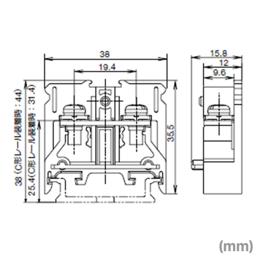 IDEC (アイデック/和泉電機) BN30W 10個入 BNW・BNHWシリーズターミナルブロック 一般形 セルフアップ形 40A NN ...