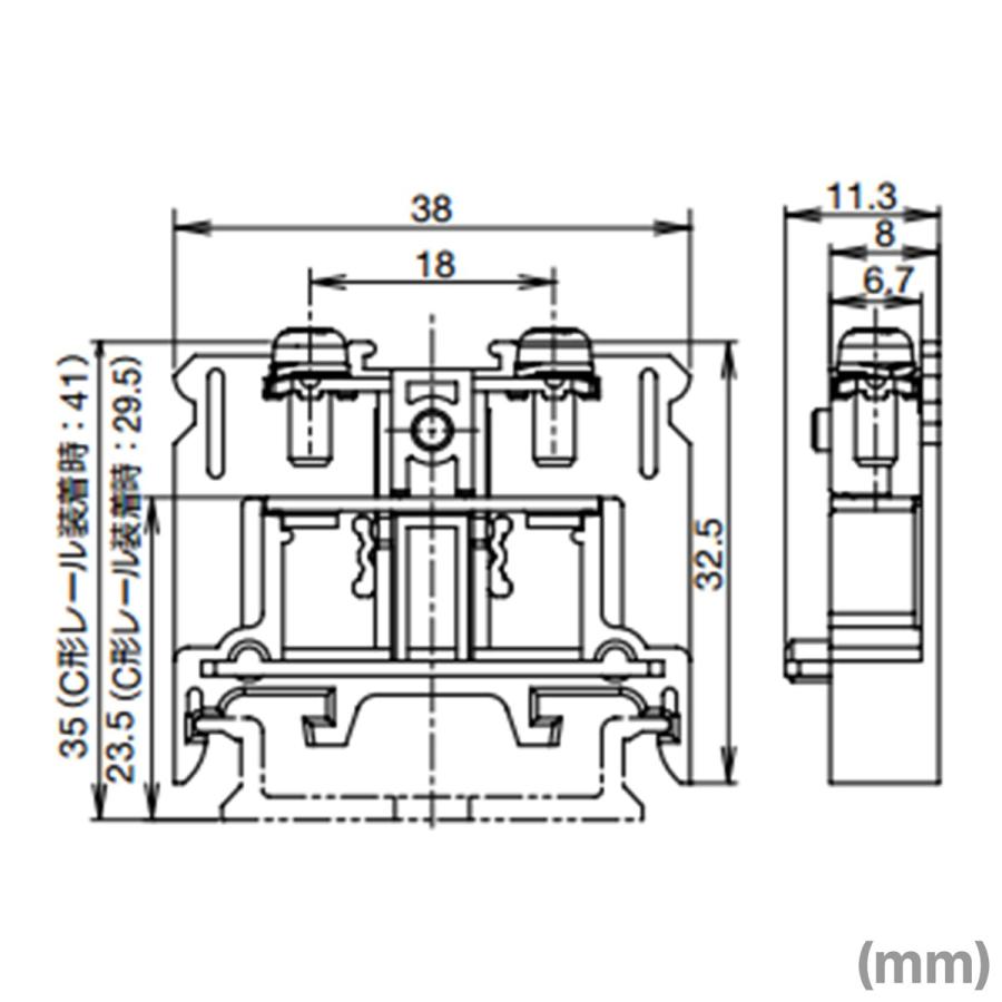 IDEC(アイデック/和泉電機) BNH15MW レール式端子台 一般形 タッチダウン形 16Aタイプ NN : ANGEL HAM SHOP ...