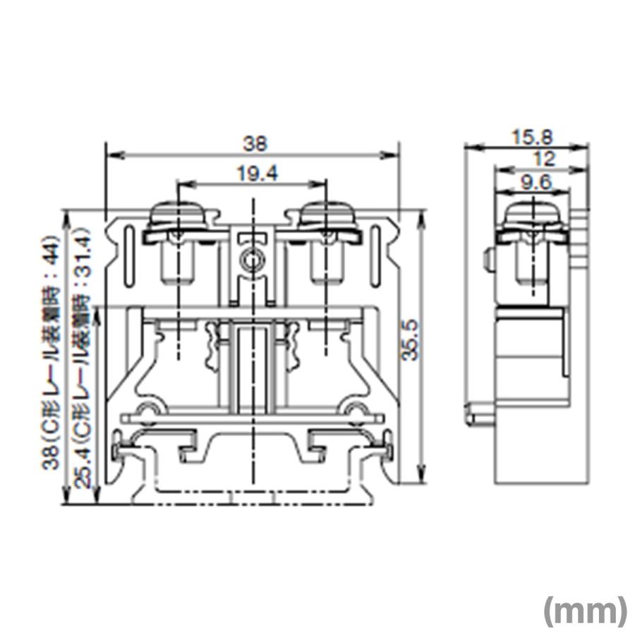 IDEC(アイデック/和泉電機) BNH30W ターミナルブロック タッチダウン形 40Aタイプ BN-W・BNH-Wシリーズ NN ...