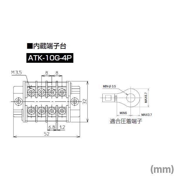 東洋技研(TOGI) BOXTB-4AT BOXターミナル (端子台付き) (定格電圧:AC,DC600V) NN : ANGEL HAM ...