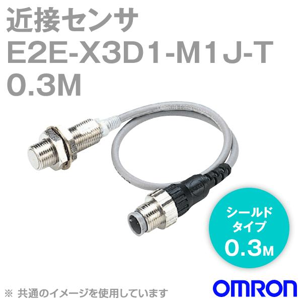 オムロン オムロン(OMRON) E2E-X3D1-M1J-T 0.3M 近接センサー シールドタイプ (M12・検出距離3mm) (直流2線式) (M12標準コネクタ中継タイプ) NN ...