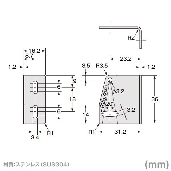 オムロン（OMRON） E39-L44 センサー取り付け金具 (ステンレス) NN : ANGEL HAM SHOP JAPAN - 通販 ...