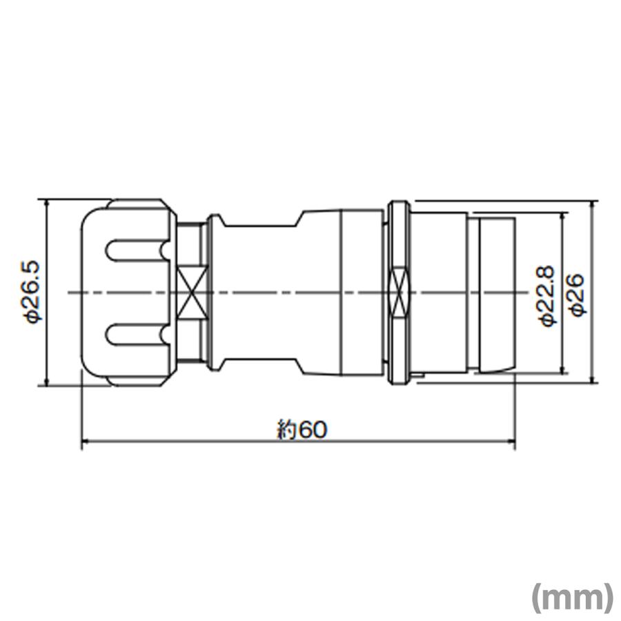 三菱電機 三菱電機エンジニアリング(MEE) FA-204-AdM8 防水コネクタ（アダプタ） (4極 オス) (パッキン径φ7.0-8.5) NN : ANGEL HAM SHOP ...
