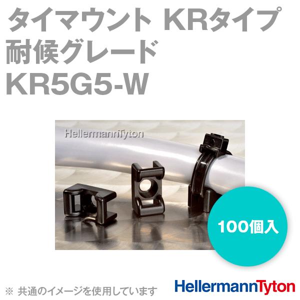 ヘラマンタイトン KR5G5-W タイマウント (KRタイプ) (100個入) (66ナイロン製) (耐候グレード) (黒色) SN ...