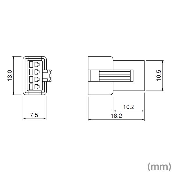 日本圧着端子製造(JST) SMR-04V-B 1個 リセプタクルハウジング 4極 NN : ANGEL HAM SHOP JAPAN - 通販 - Yahoo!ショッピング