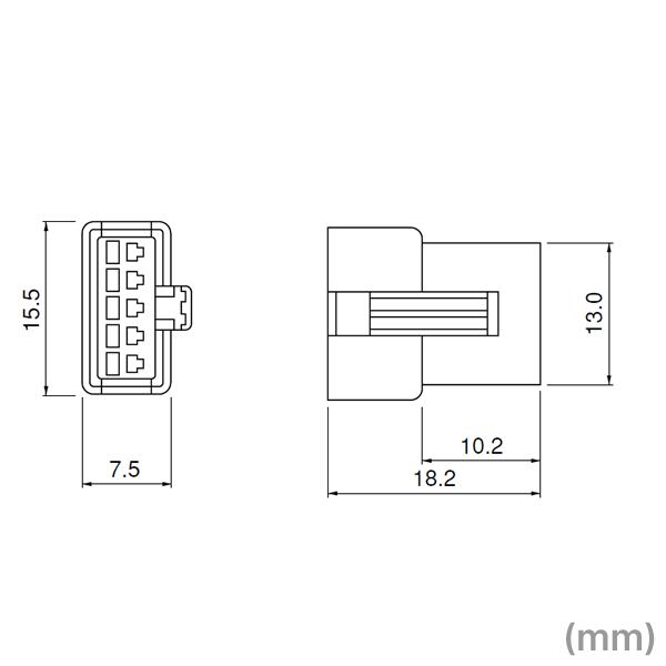 日本圧着端子製造(JST) SMR-05V-N (10個入) リセプタクルハウジング 5極 (定格電流: 3A) (AC/DC250V) (0.08〜0.33mm^2) SN : smr ...