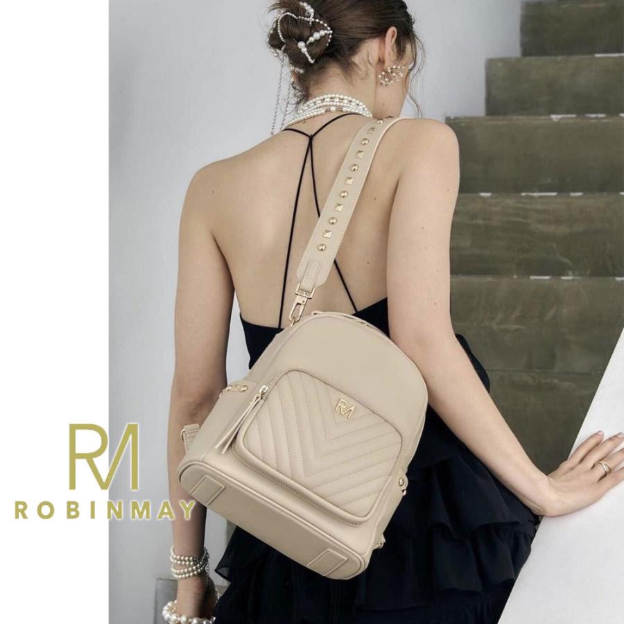 保証付 返品OK 正規品 2024 ROBINMAY ロビンメイ D098 レディース RMロゴ ロックスタッズ リュックサック トートバッグ ショルダー 3WAY : ANGELINA ...