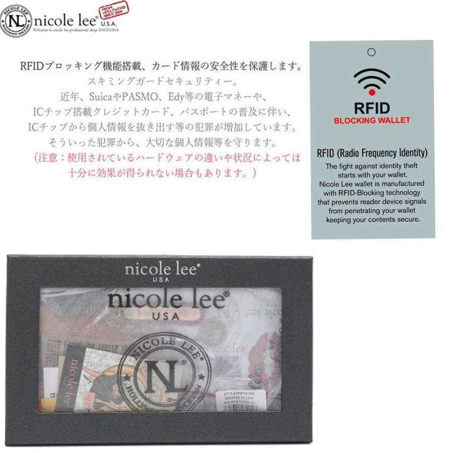 Nicole Lee 2024 NICOLE LEE ニコールリー PRT6700 ニコルリー レディース ラウンドファスナー 長財布 カード ...