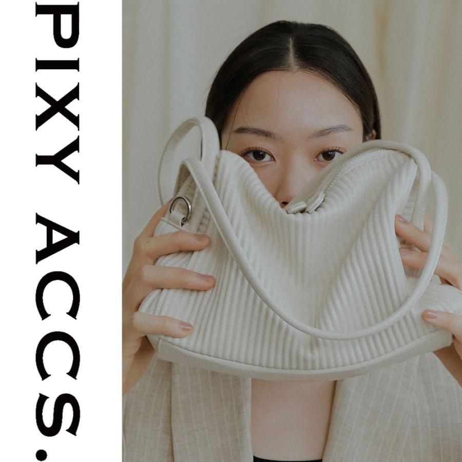 保証付 返品OK 日本正規代理店 2025 PIXY ACCS. ピクシーアックス GR230002 レディース プリーツ コードレス ハンドバッグ ショルダーバッグ リッチ ...