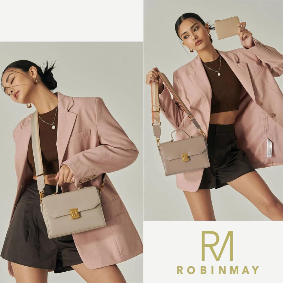 保証付 返品OK 正規品取扱店 2024 ROBINMAY ロビンメイ B169 Minoレディース アンティーク スクエアハンドバッグ バイカラーショルダー ビーガンレザー ...