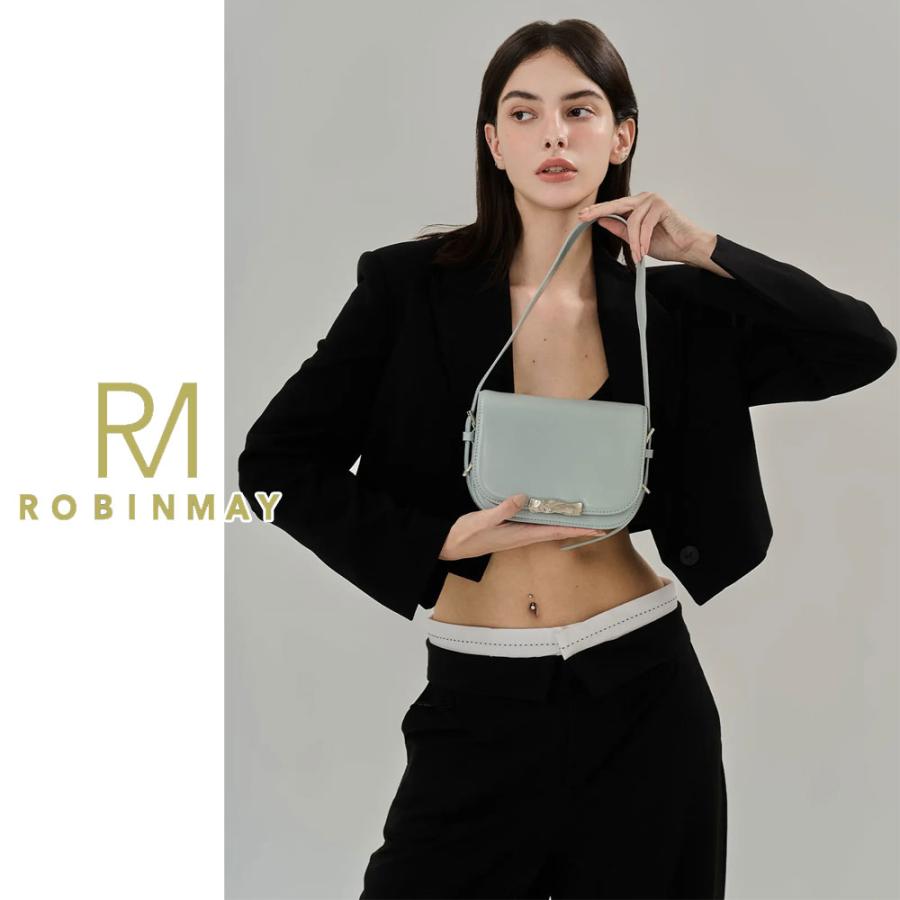 保証付 返品OK 正規品 2024 ROBINMAY ロビンメイ WB111 レディース リッチ サドルバッグ ショルダーバッグ クラシカル RMロゴ 青柚星盒肩背包 : ANGELINA ...