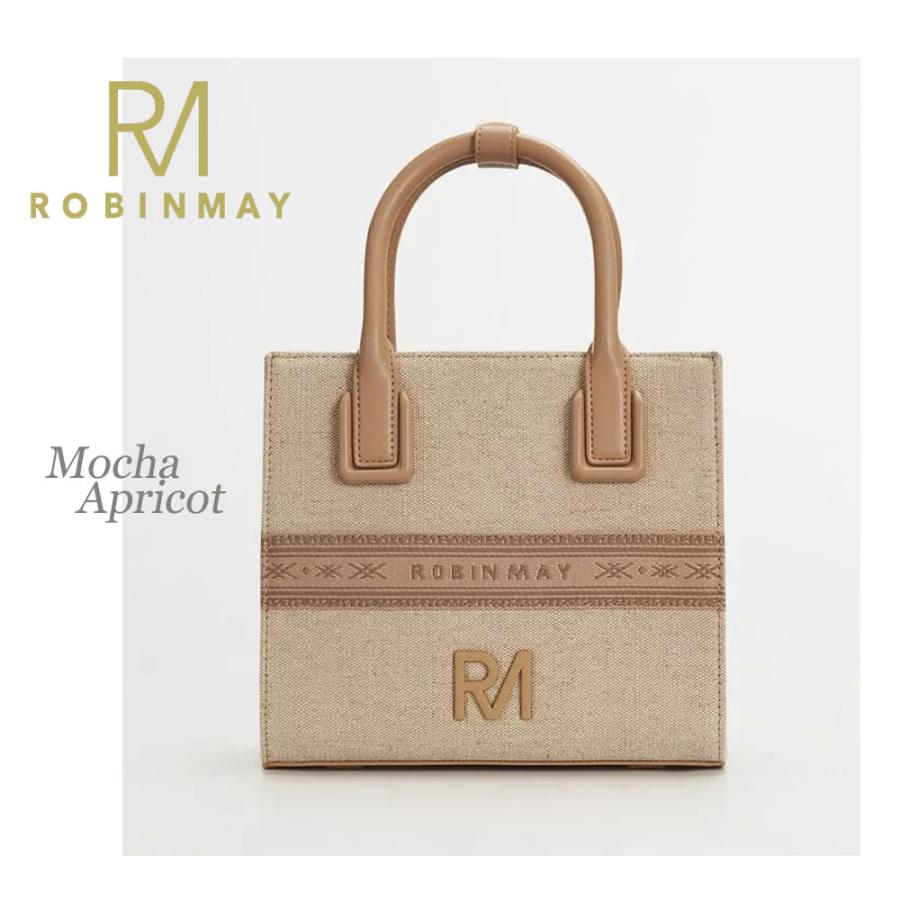 保証付 返品OK 正規品取扱店 2023 ROBINMAY ロビンメイ B174 リネンハンドバッグ 麻 キャンバス ショルダー ビーガンレザー ヴィーガン サステナブル :RM1 ...