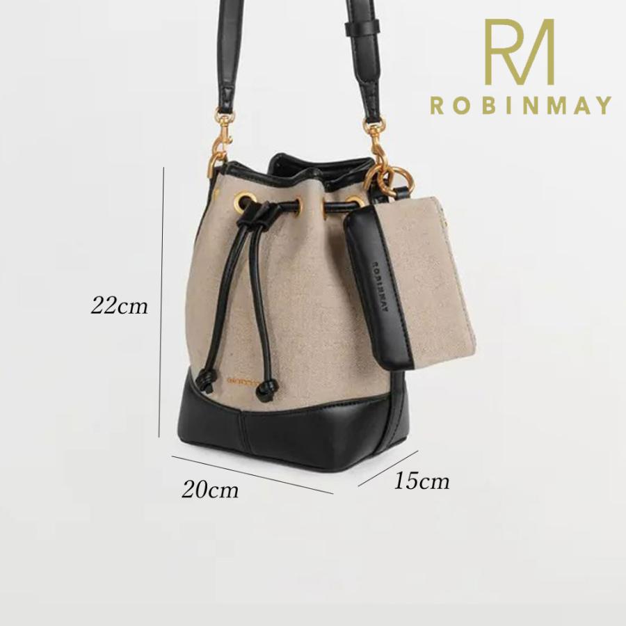 保証付 返品OK 正規品取扱店 2025 ROBINMAY ロビンメイ BWC116 Decorative Garden レディース バイカラー リネンハンドバッグ 麻 キャンバス ショルダー ...