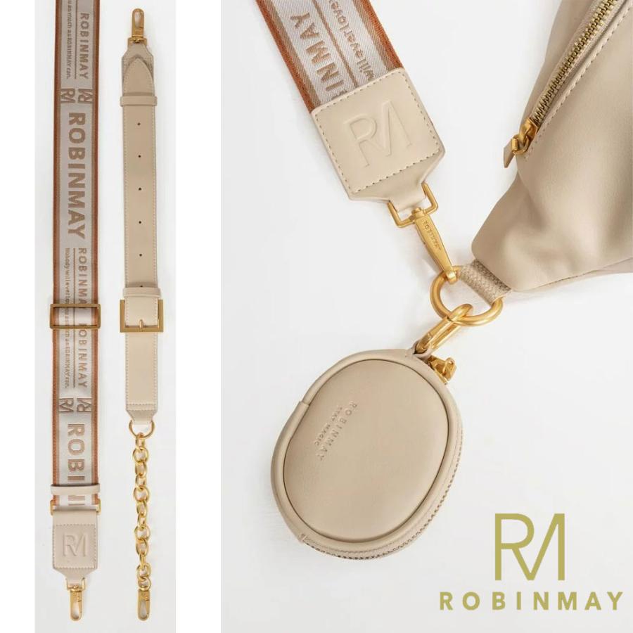 保証付 返品OK 正規品取扱店 2024 ROBINMAY ロビンメイ I038 L レディース RMロゴ ジャガードロゴショルダー ナナメ掛けショルダー サコッシュ ソルベカラー ...