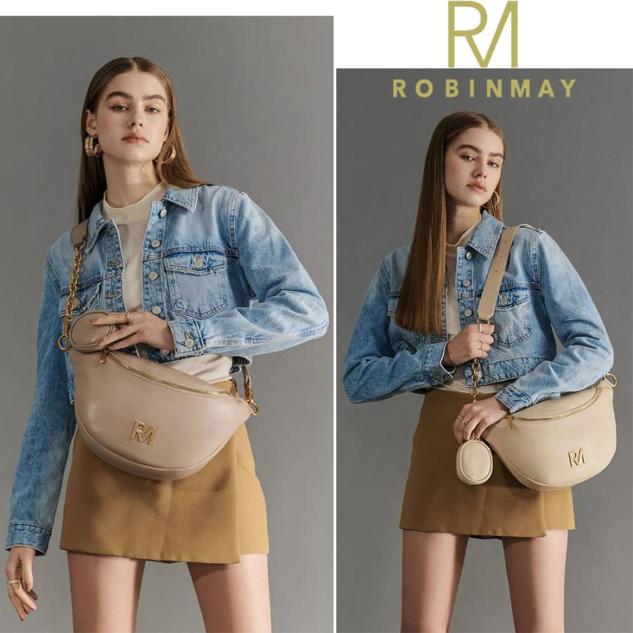 保証付 返品OK 正規品取扱店 2024 ROBINMAY ロビンメイ I038 L レディース RMロゴ ジャガードロゴショルダー ナナメ掛けショルダー サコッシュ ソルベカラー ...