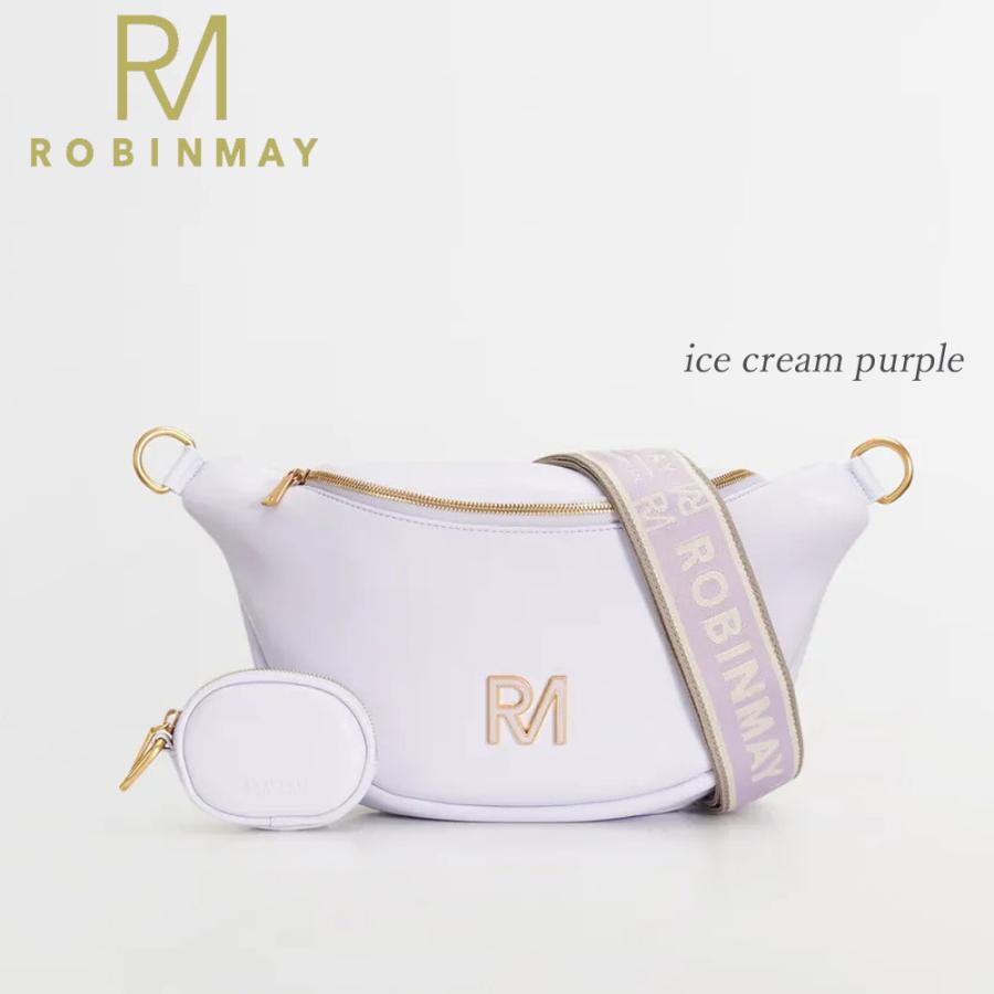 保証付 返品OK 正規品取扱店 2024 ROBINMAY ロビンメイ I038 L レディース RMロゴ ジャガードロゴショルダー ナナメ掛けショルダー サコッシュ ソルベカラー ...