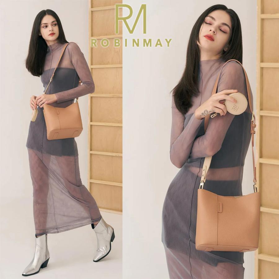 保証付 返品OK 正規品取扱店 2024 ROBINMAY ロビンメイ B181 レディース RMロゴ バケットバッグ コインケース付き バケツバッグ ショルダー SDGs : rm4 ...