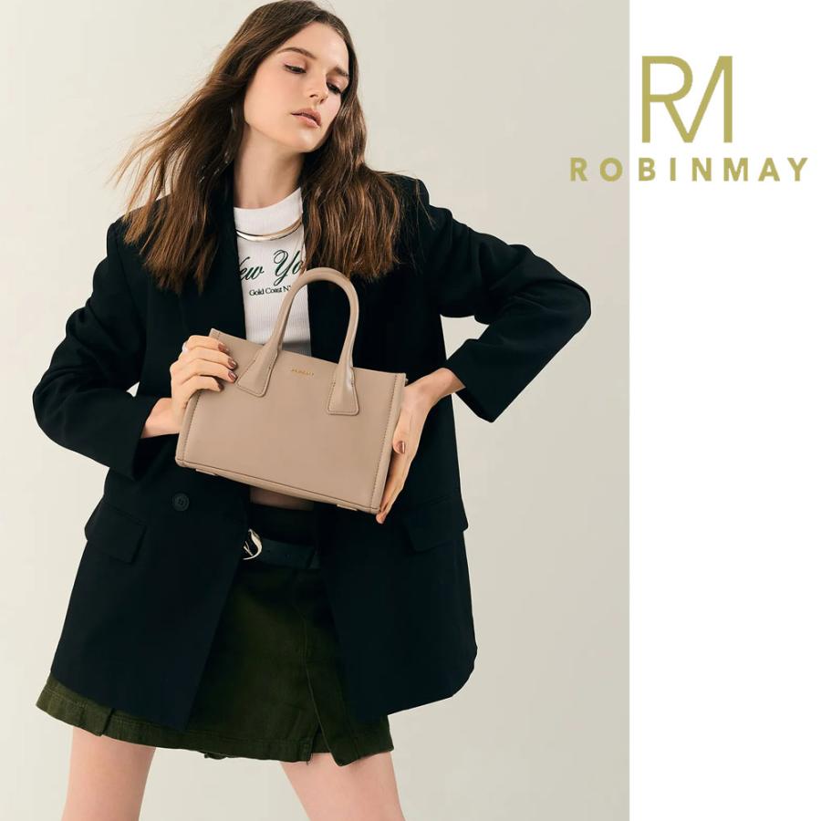 保証付 返品OK 正規品 2025 ROBINMAY ロビンメイ WB076 スタイリッシュ RM ハンドバッグ ミニボストン ショルダー 小さめ 春夏秋冬 ビーガンレザー ヴィーガン ...