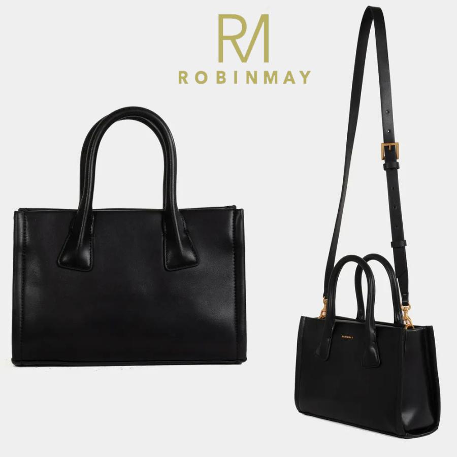 保証付 返品OK 正規品 2025 ROBINMAY ロビンメイ WB076 スタイリッシュ RM ハンドバッグ ミニボストン ショルダー 小さめ 春夏秋冬 ビーガンレザー ヴィーガン ...