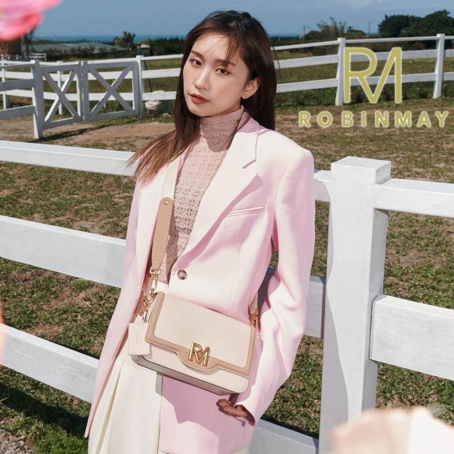 保証付 返品OK 正規品 2024 ROBINMAY ロビンメイ C216 Mora レディース RMロゴショルダー バイカラー スクエアハンドバッグ ツートーン 2way バック 鞄 台湾 ...