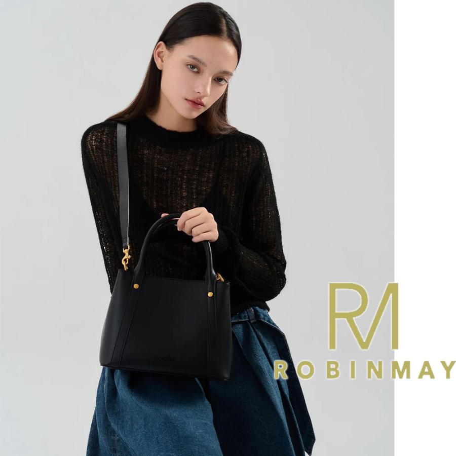 保証付 返品OK 正規品 2024 ROBINMAY ロビンメイ B217 米〓手提包 レディース RMロゴ スクエアハンドバッグ シンプル ショルダーバッグ バイカラーショルダー :rm82 ...