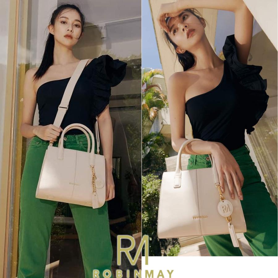 保証付 返品OK 正規品 2024 ROBINMAY ロビンメイ WB044 レディース RMロゴ レトロ風 トートバック 2WAY 肩掛け ビーガンレザー ヴィーガン 人気 ...