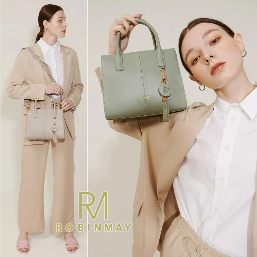 保証付 返品OK 正規品 2024 ROBINMAY ロビンメイ WB044 レディース RMロゴ レトロ風 トートバック 2WAY 肩掛け ビーガンレザー ヴィーガン 人気 ...