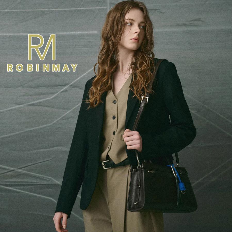 2025新作 保証付 返品OK 正規品 ROBINMAY ロビンメイ WB146 0920 ペンダント付き ハンドバッグ ELLY デザイナー クラシック トートバッグ 2WAY ショルダー ...