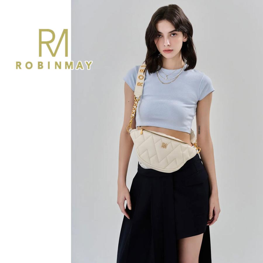保証付 返品OK 正規品 2024 ROBINMAY ロビンメイ I059 キルティングショルダーバッグ RMロゴショルダー チェストバッグ ナナメ掛けショルダー サコッシュ ...