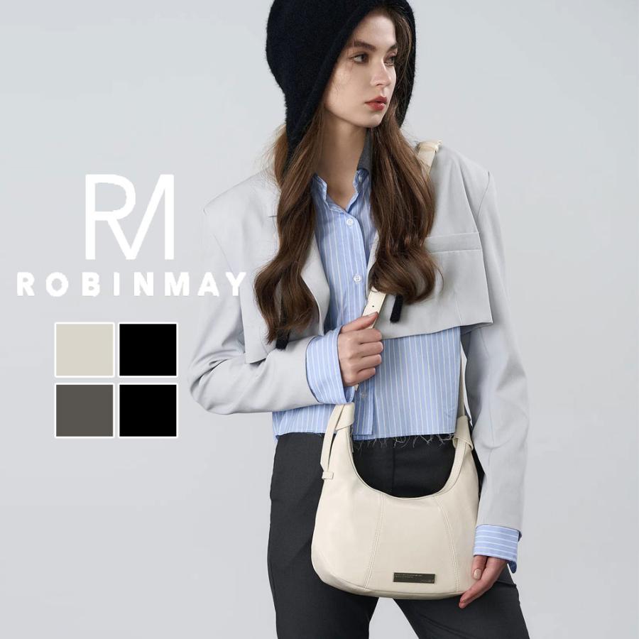保証付 返品OK 正規品 2025 ROBINMAY ロビンメイ B275 ティッカ ハーフムーン ショルダーバッグ クロスボディバッグ シワ加工 三日月バッグ ナナメ掛け ...