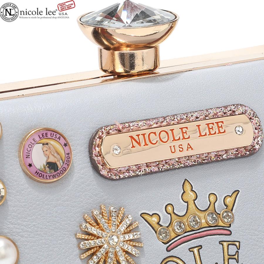 Nicole Lee 数量限定 NICOLE LEE ニコールリー PRT16613 レディース クラシカル ガマグチ ハンドバッグ ...