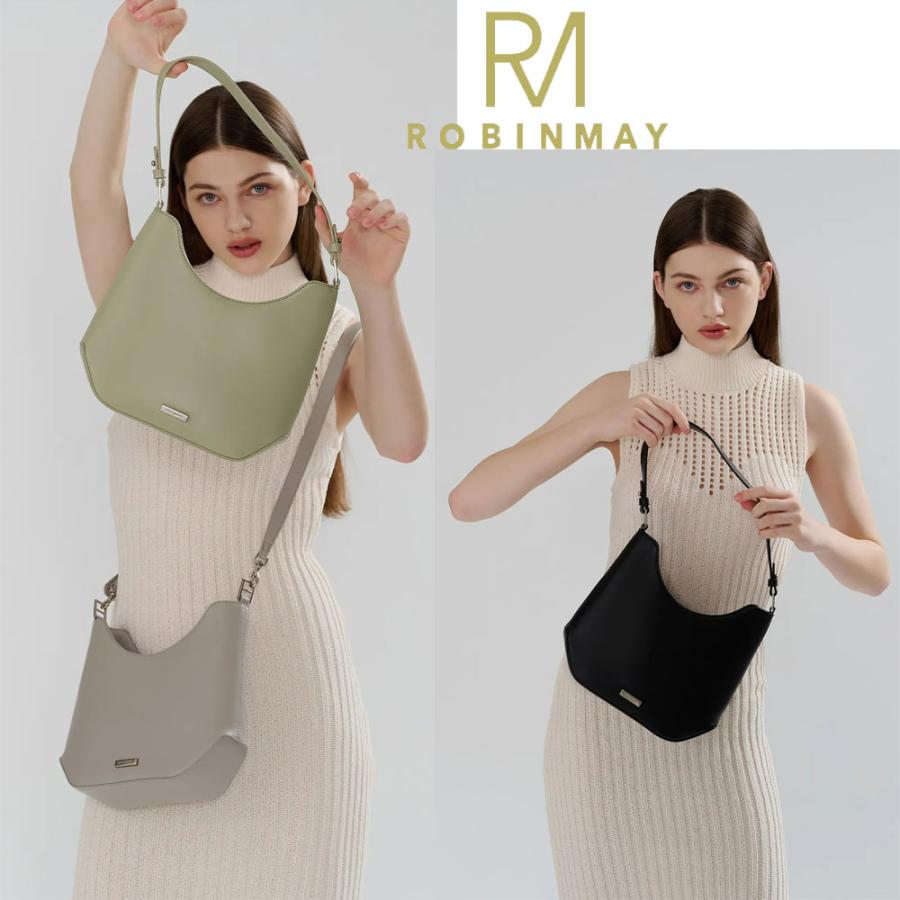 保証付 返品OK 正規品 2024 ROBINMAY ロビンメイ WB080 レディース RMロゴ ショルダーバッグ 春夏秋冬 ビーガンレザー ...