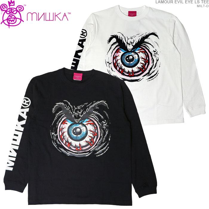 MISHKA 長袖Tシャツ ミシカ Tシャツ ストリート メンズ ブランド LAMOUR EVIL EYE LS TEE : ING - 通販 ...