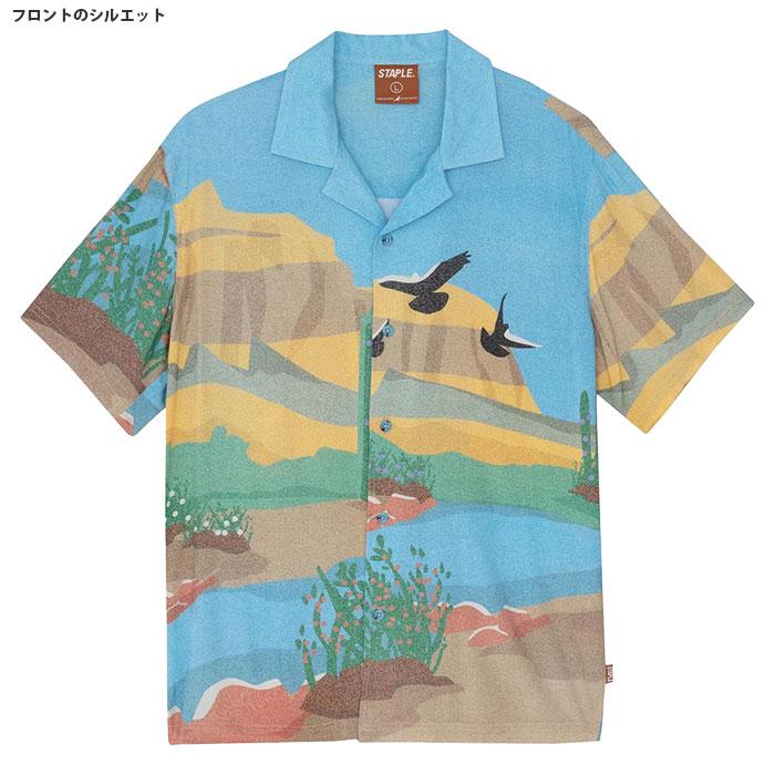 staple [P5倍＆300円OFFクーポン対象]STAPLE カジュアルシャツ ステイプル 半袖シャツ HORIZON CAMP SHIRT/ : ING - 通販 - Yahoo!ショッピング
