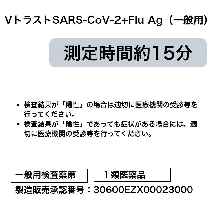 NIPRO （一般用検査薬）（第1類医薬品） VトラストSARS-CoV-2+Flu Ag（一般用）1回テスト×2箱 測定開始から15分で判定 ニプロ nipro : 麻布漢方 ...