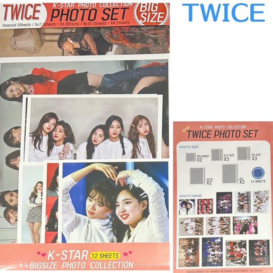 TWICE トゥワイス ビッグサイズ フォトセット 12p 写真 韓流 グッズ tw001-01 : アンジーソウル - 通販 - Yahoo!ショッピング