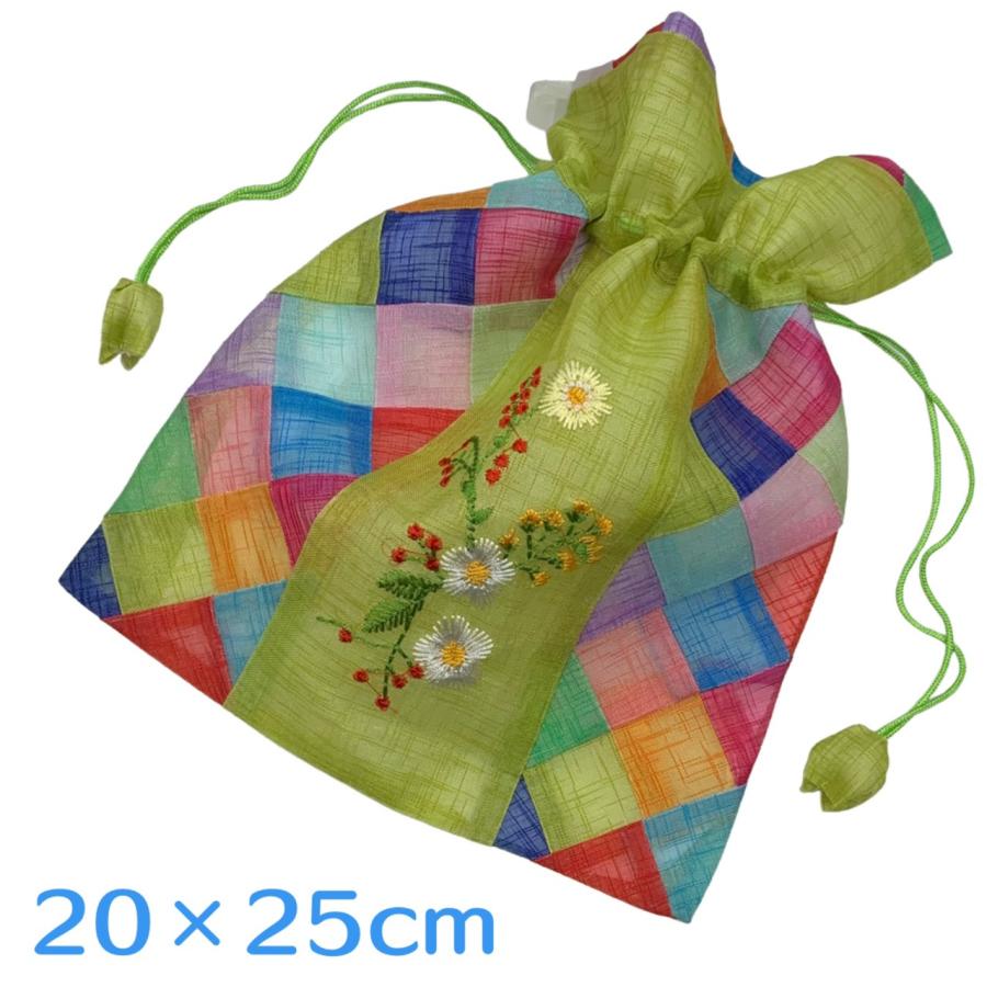 刺しゅう入り ポジャギ 巾着 小物入れ 韓国 伝統雑貨 yc009-8 : アンジーソウル - 通販 - Yahoo!ショッピング