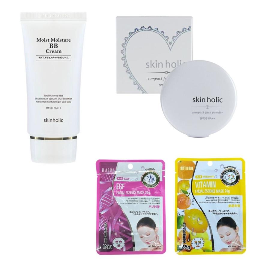 2点セット スキンホリック skin holic コンパクト フェイス パウダー 11g BBクリーム50ml 韓国 コスメ マスクシート おまけ付き zt082-2 : アンジーソウル ...